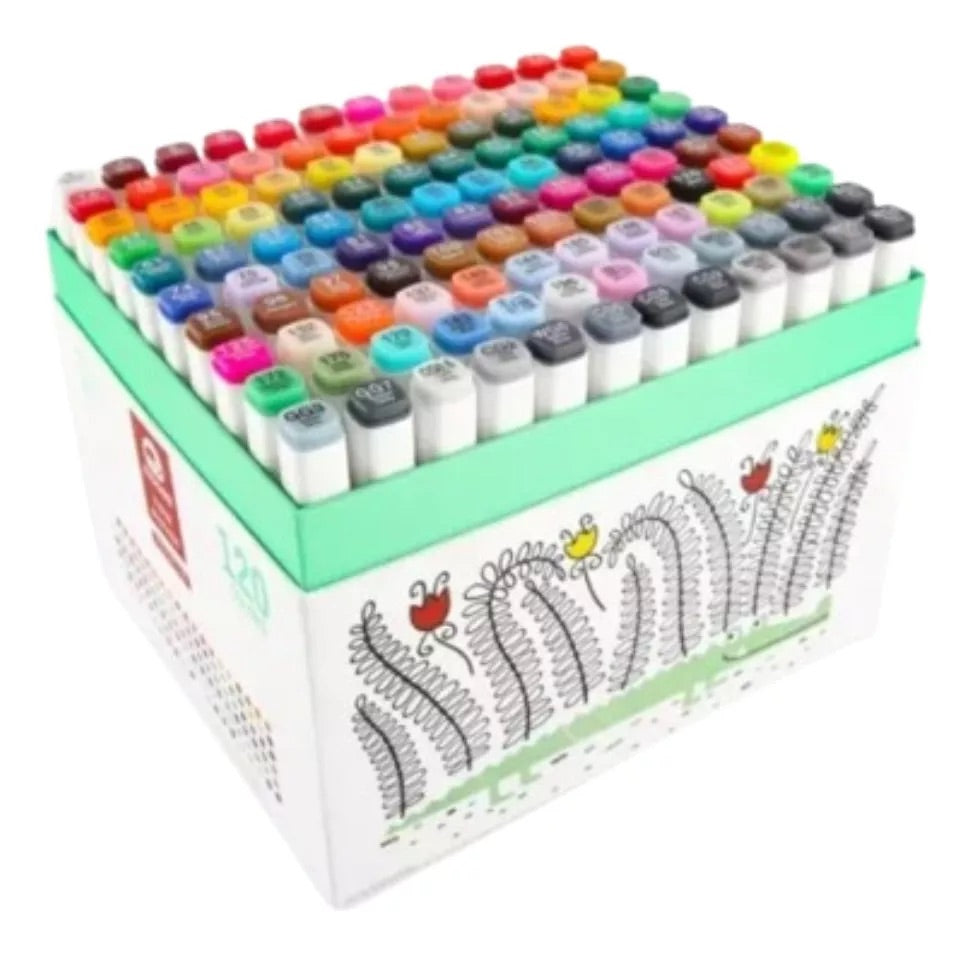 Marcadores Doble Punta Mobee 120 Colores – Bottegachile