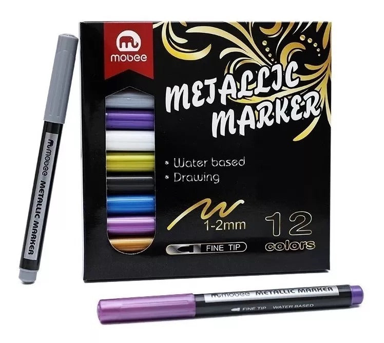 Marcadores Metálicos Mobee 12 Colores – Bottegachile